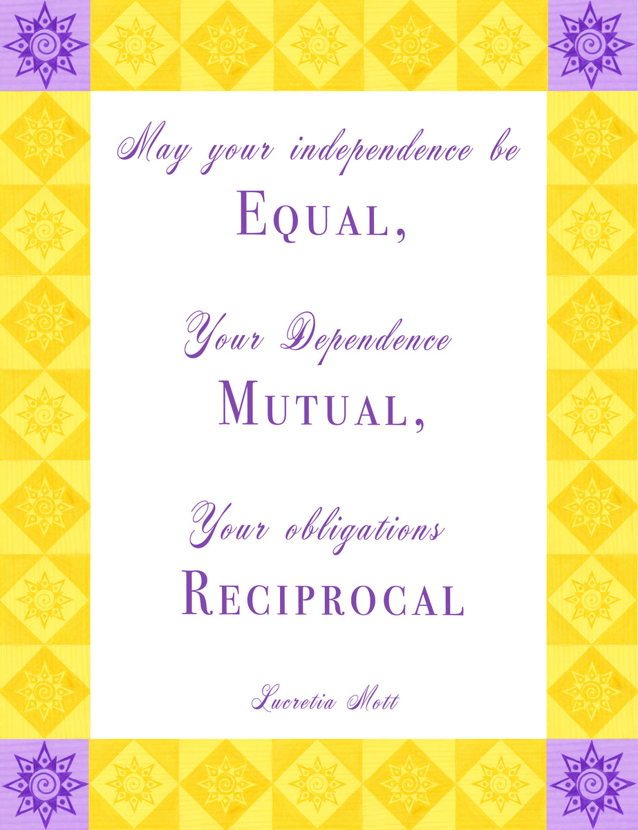 May Your Independence Be Equal Card – Susan B. Anthony Museum & House Shop